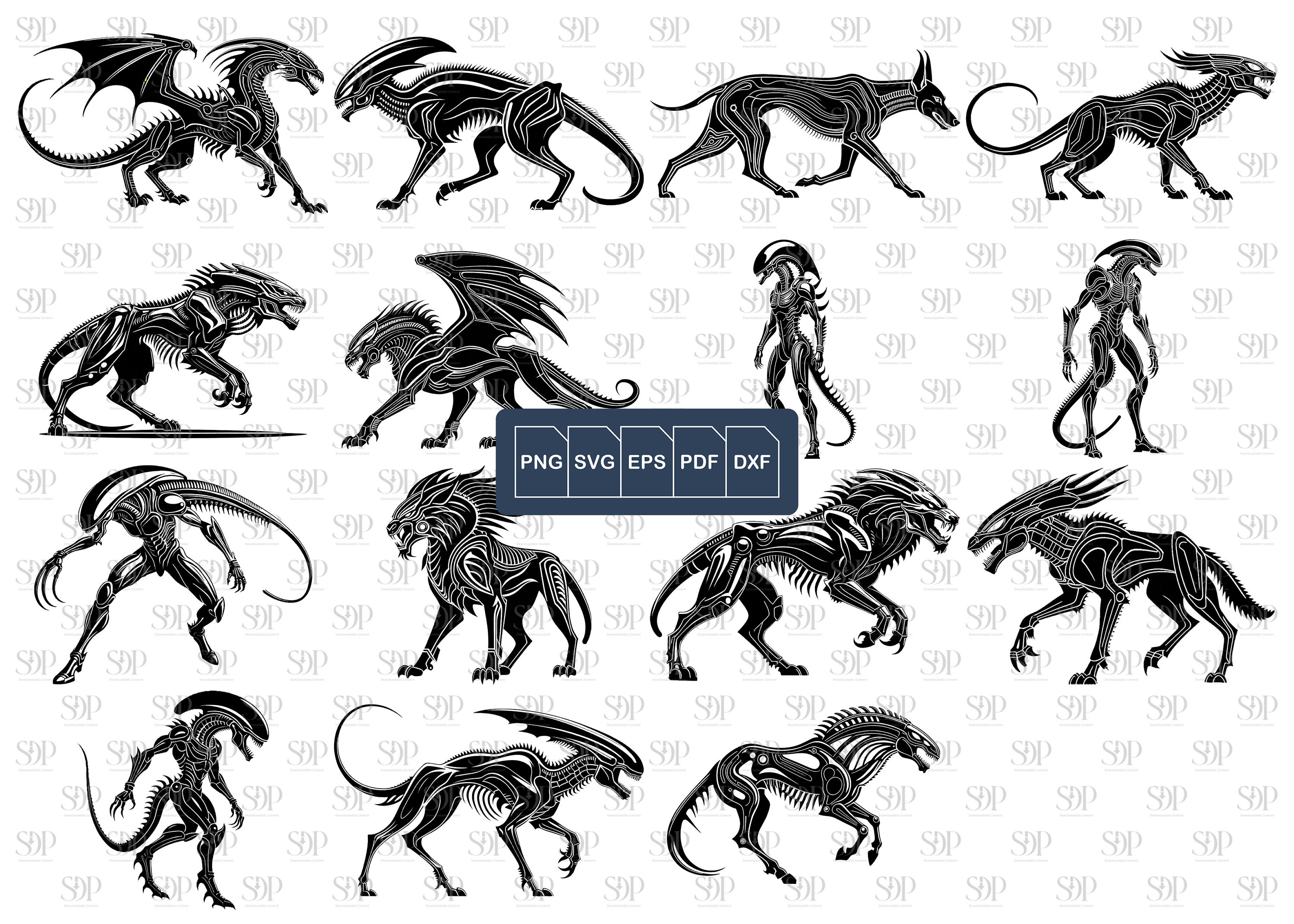 60 Predator Alien Animal SVG BUNDLE, Vector File, Predator Svg,alien ...