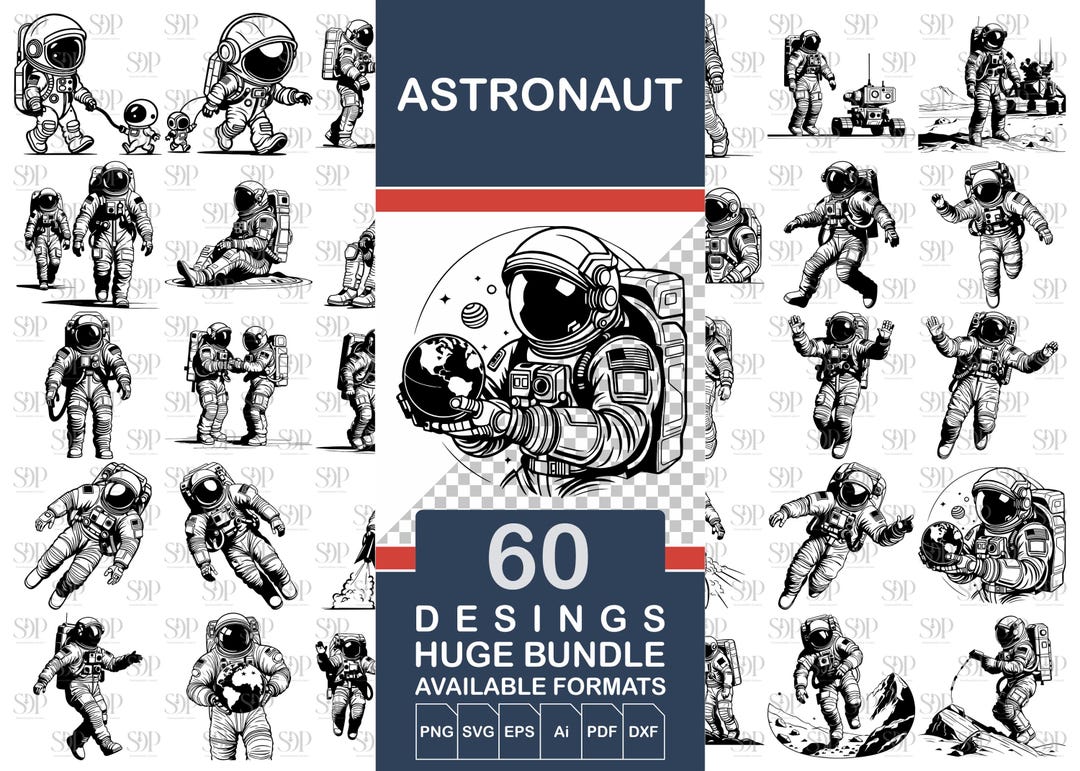 Astronaut Svg, Astronaut Svg Bundle, Astronaut Png, Rocket Svg, Space ...