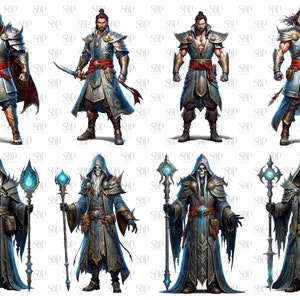 50 RPG Character PNG Bundle: Fantasy Game Art (commercial Use) - Etsy