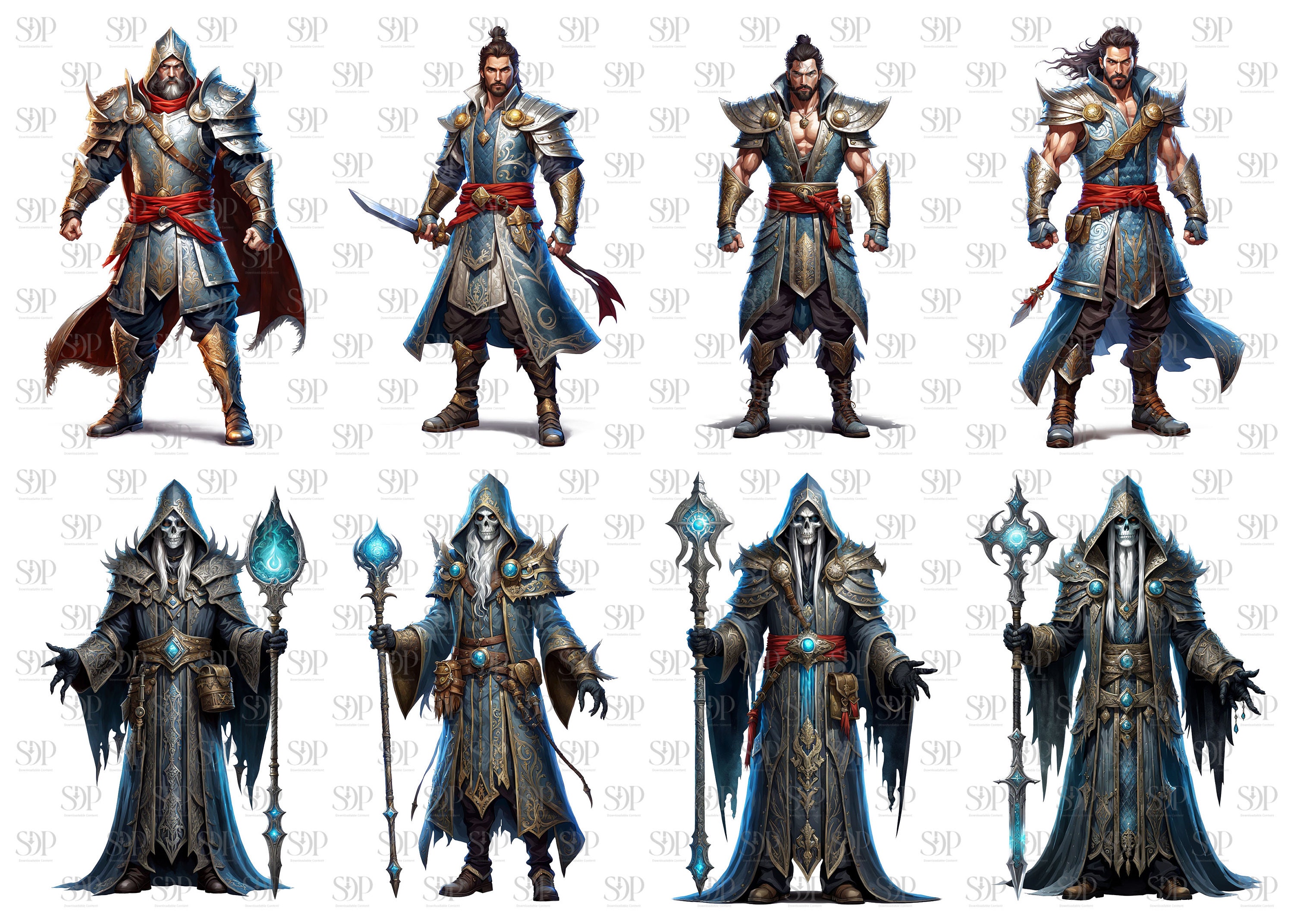 50 RPG Character PNG Bundle: Fantasy Game Art (commercial Use) - Etsy