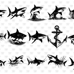 80 Shark SVG , Shark Svg Bundle,shark Cut File, Shark Cricut, Shark ...