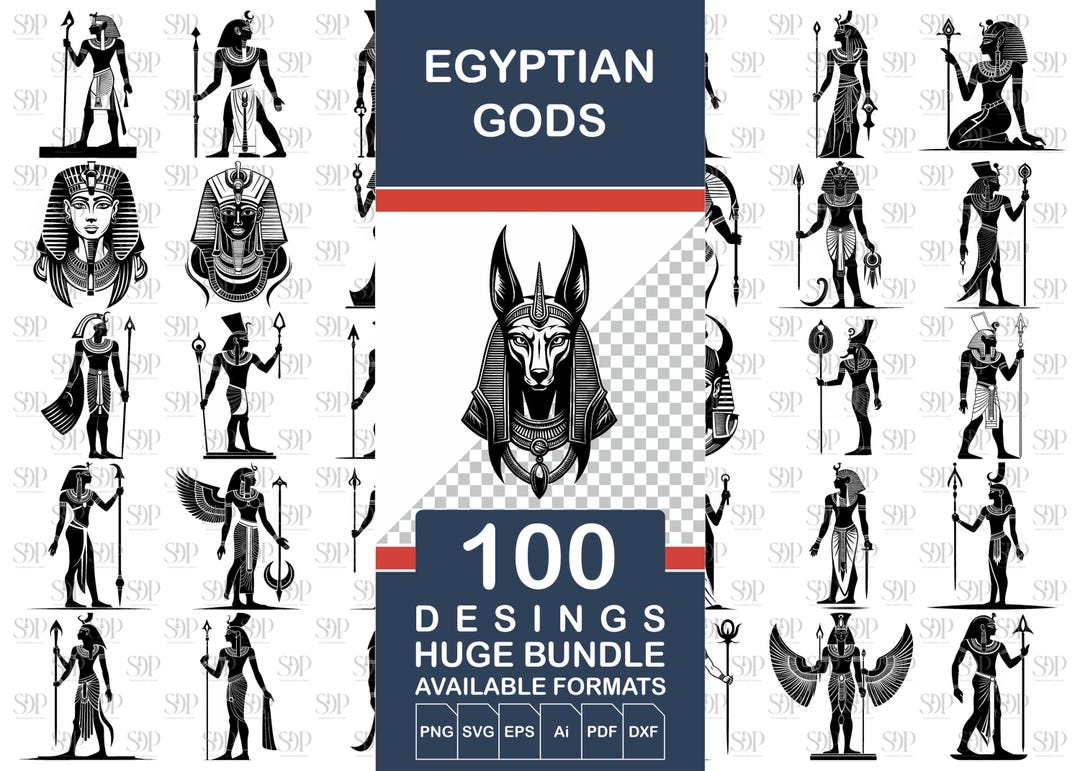 Egyptian Gods SVG Bundle: Ancient Egypt Vector Clipart (digital ...