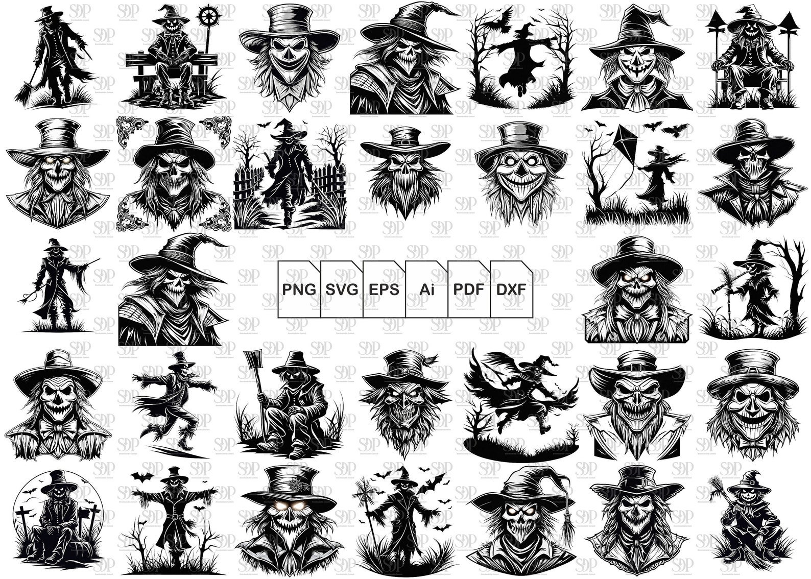 Scary Scarecrow SVG Bundle: 130 Vector Designs (commercial Use) - Etsy