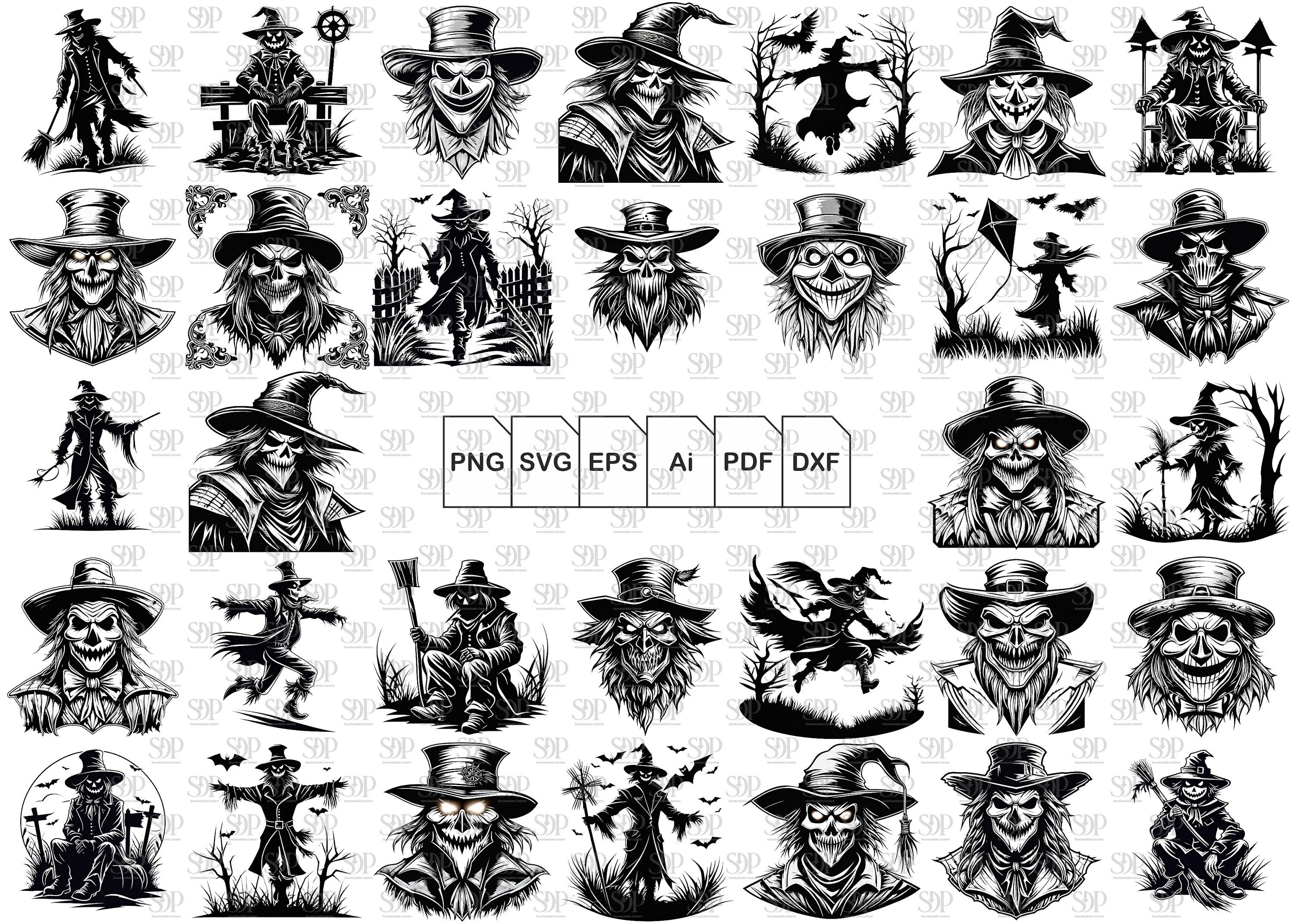 Scary Scarecrow SVG Bundle: 130 Vector Designs (commercial Use) - Etsy