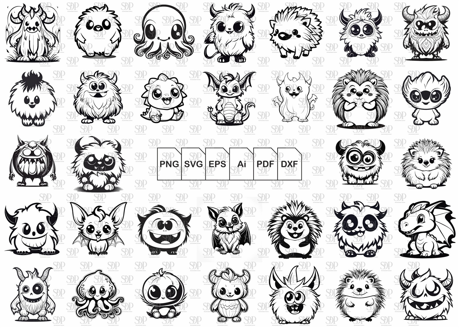 150 Cute Monster SVG BUNDLE, Vector File,monsters Svg Bundle,monster ...