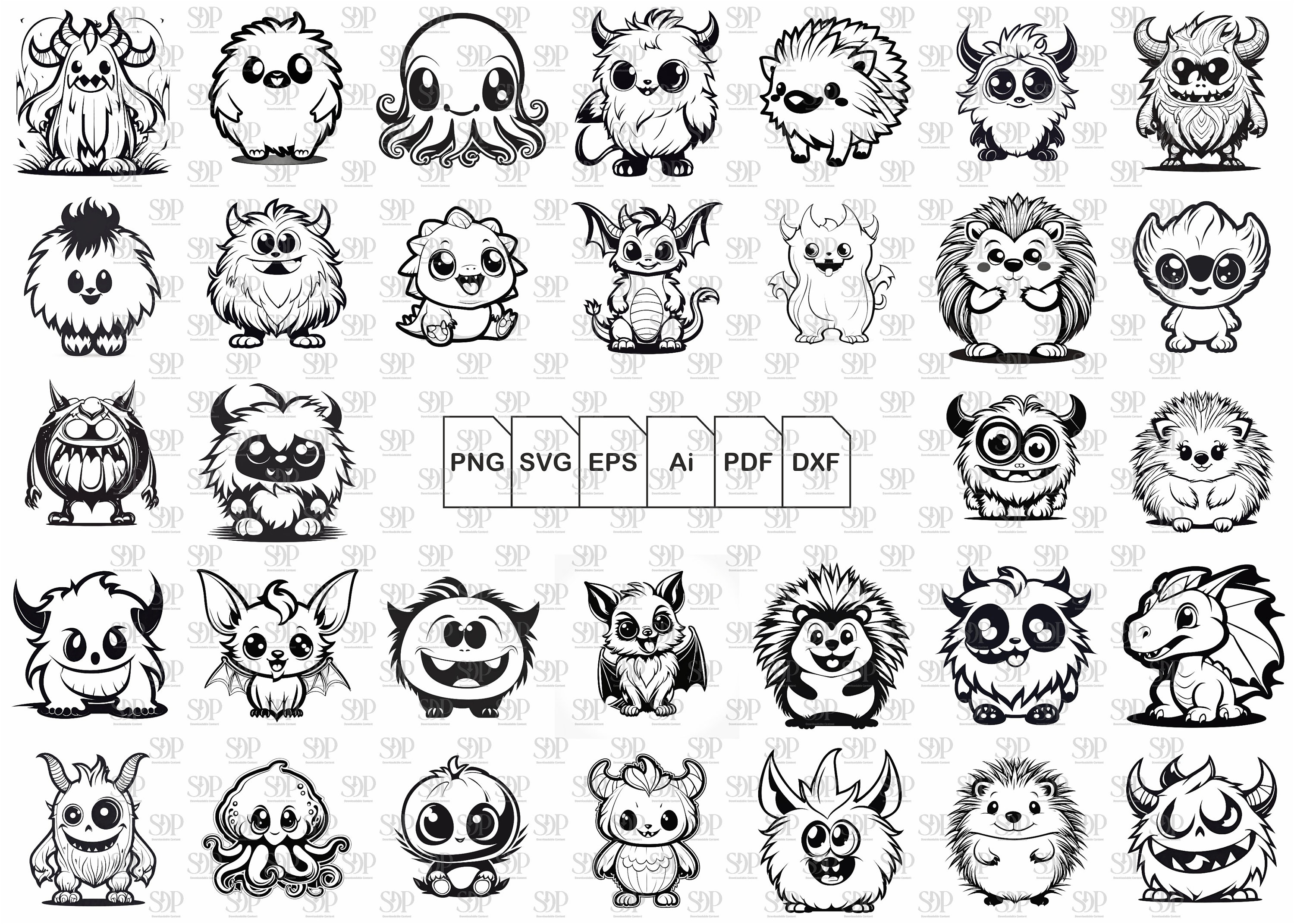 150 Cute Monster SVG BUNDLE, Vector File,monsters Svg Bundle,monster ...