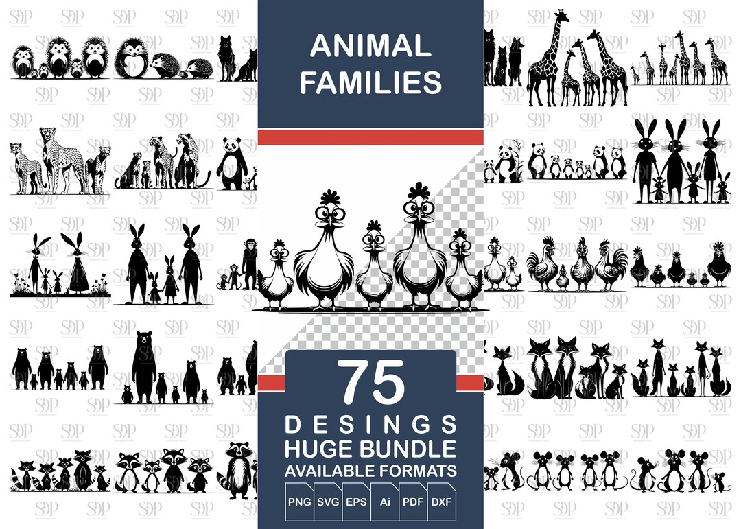 75 Animals SVG BUNDLE, Animals Family Svg, Animals Cricut, Animals ...
