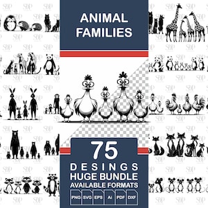 75 Animals SVG BUNDLE, Animals Family Svg, Animals Cricut, Animals ...