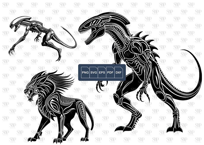 60 Predator Alien Animal SVG BUNDLE, Vector File, Predator Svg,alien ...