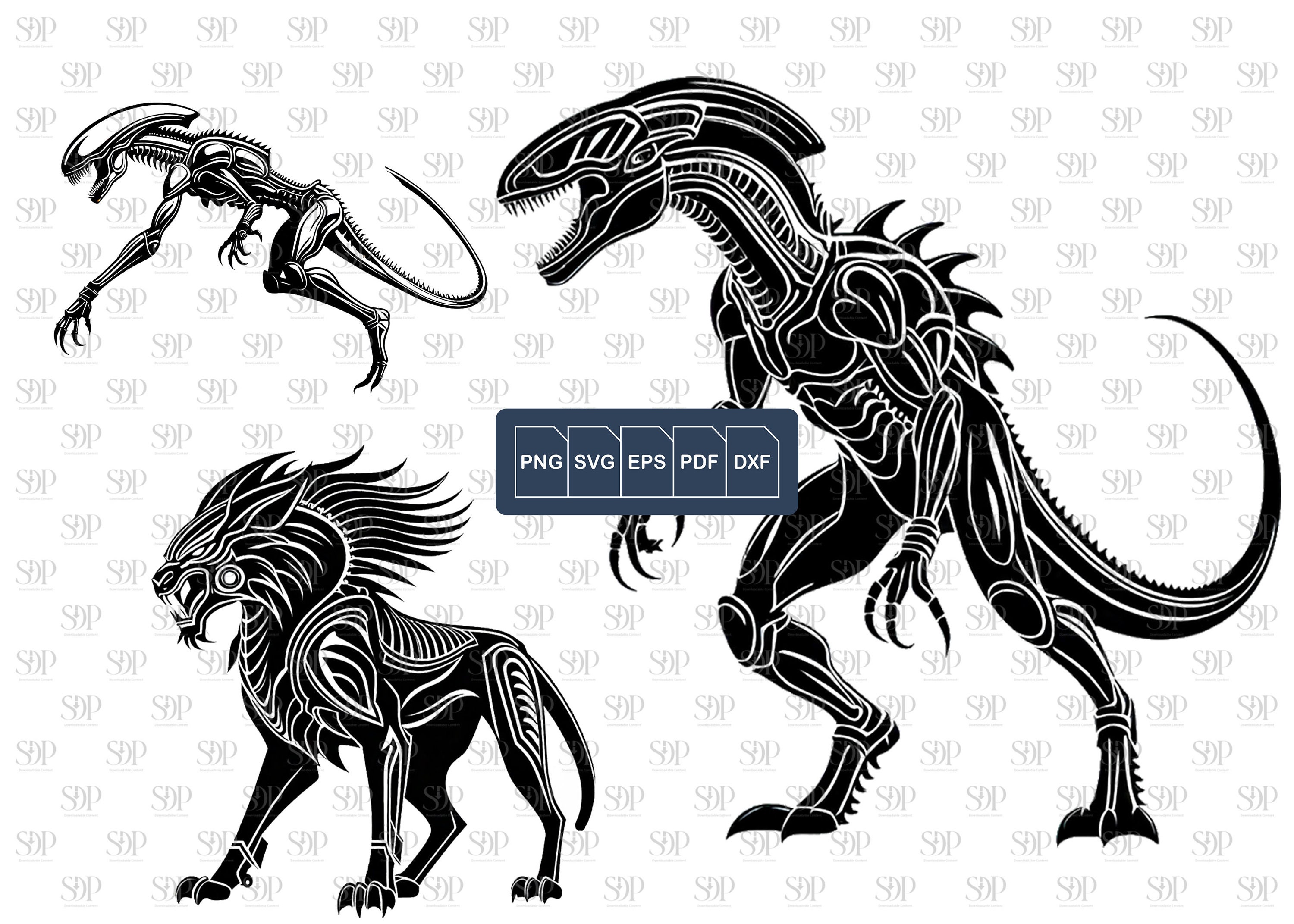60 Predator Alien Animal SVG BUNDLE, Vector File, Predator Svg,alien ...
