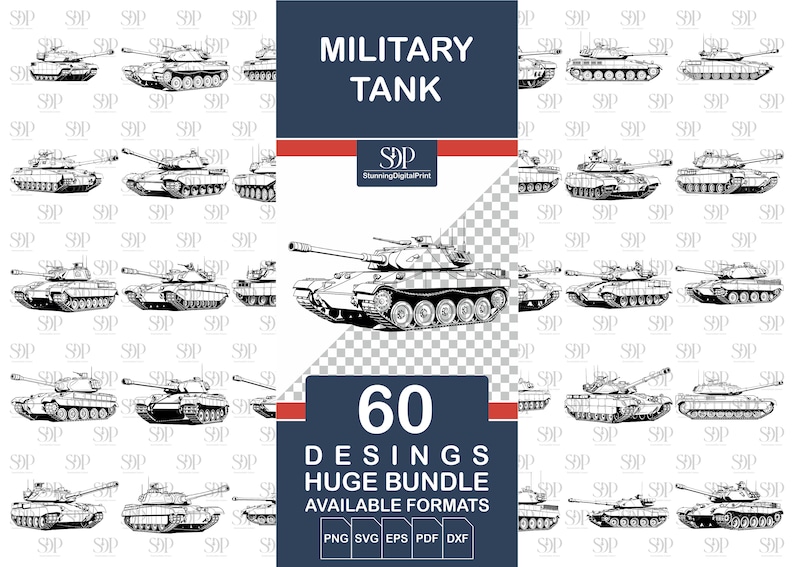 Militär Panzer SVG Bundle: 60 Army Tank Designs (Kommerzielle Nutzung ...