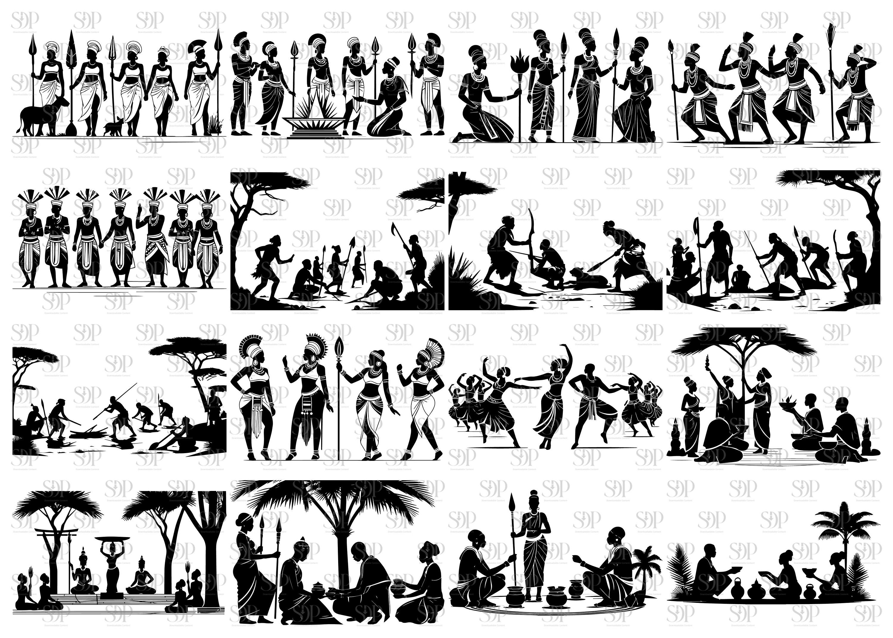 120 African SVG BUNDLE, Vector File, Africa Svg, African Clipart ...