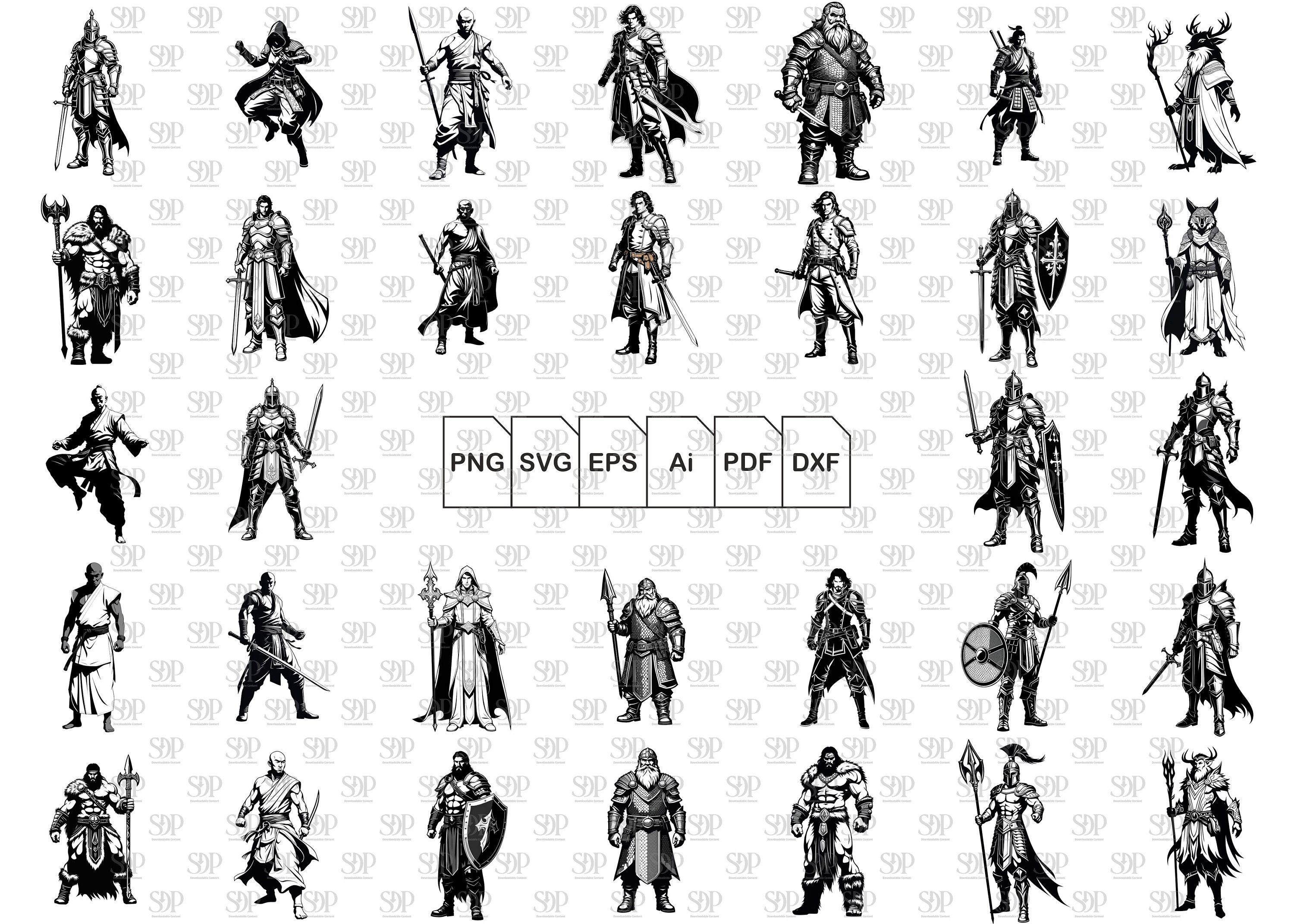 118 Fantasy Classes Svg Bundle Rpg Classes Svgcharacter Svgfantasy Game Svgmage Warrior