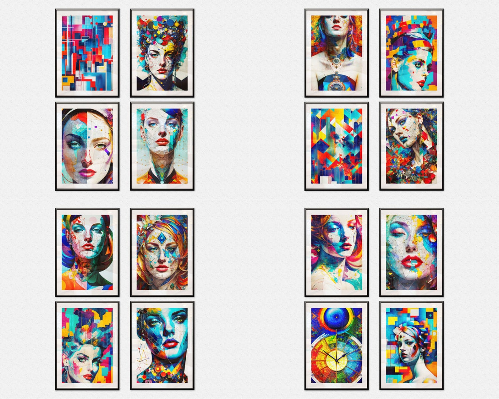 Abstract Wall Art Set of 132 , Mega Bundle ,prints Gallery Wall Set ...