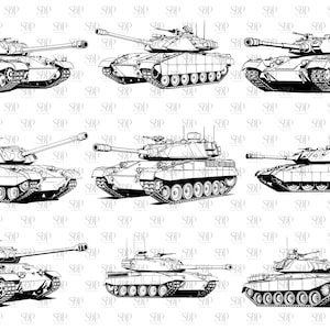 60 Panzer SVG, Militärischer Panzer Vektor-Datei, Panzer SVG, Armee ...