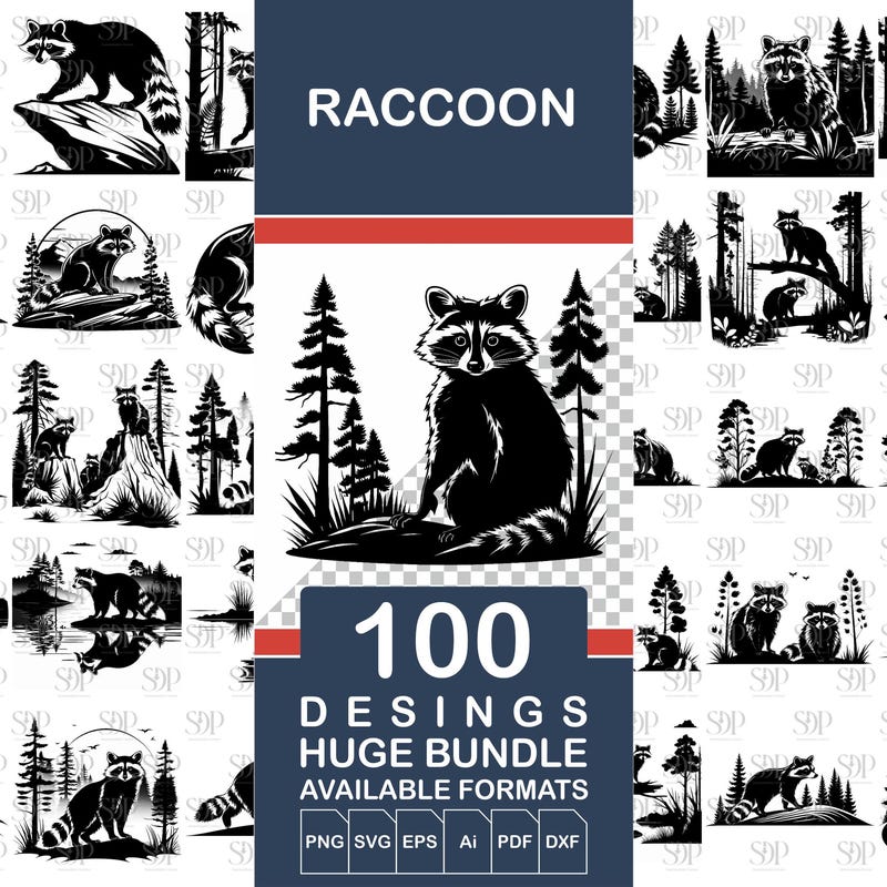 Raccoon Svg - Etsy