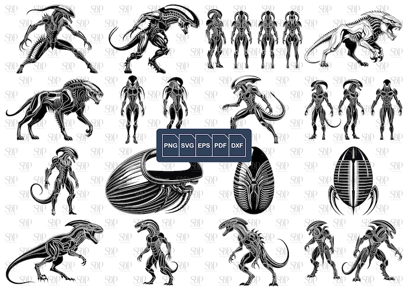 60 Predator Alien Animal SVG BUNDLE, Vector File, Predator Svg,alien ...