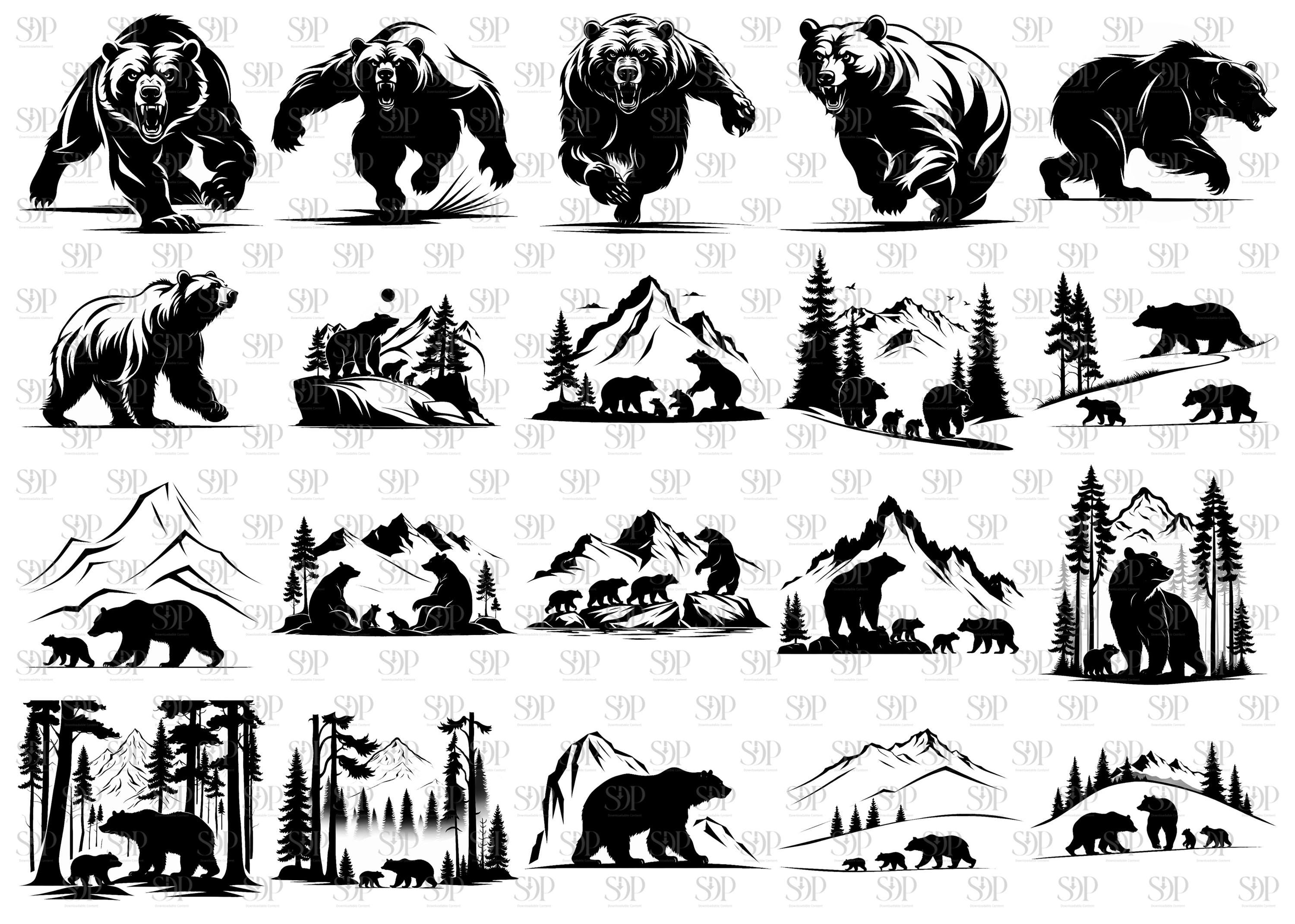 Grizzly Bear Svg,bear Svg,bear Svg Bundle,svg Bear,bear Svg,black Bear,bears Svg Bundle,grizzly ...