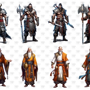 50 RPG Character PNG Bundle: Fantasy Game Art (commercial Use) - Etsy
