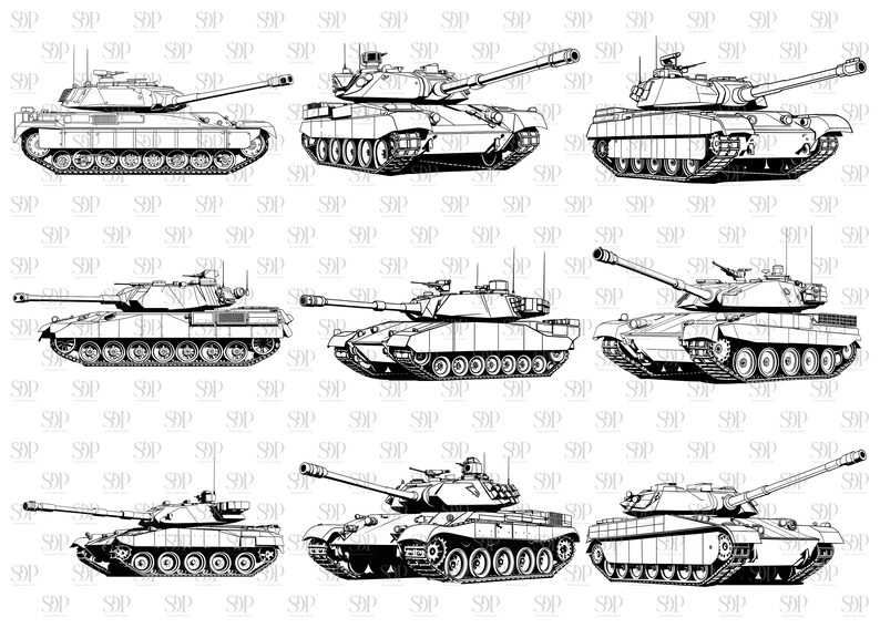Military Tank SVG Bundle: 60 Army Tank Designs (commercial Use) - Etsy