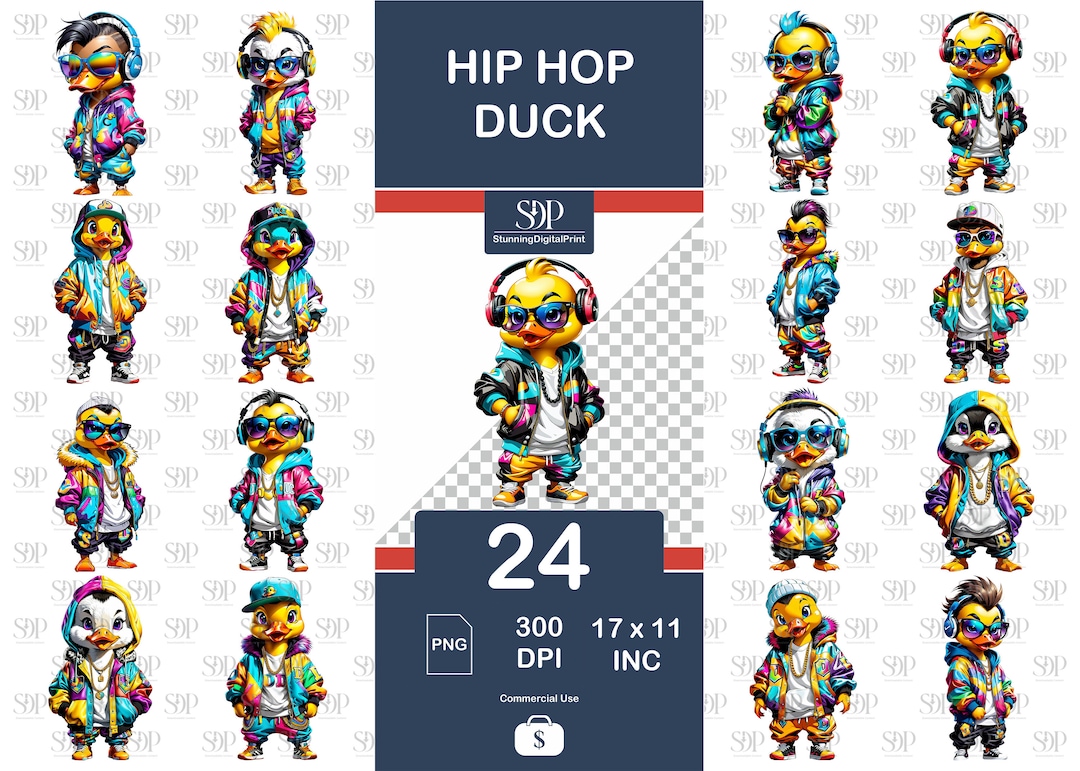 24 Hip Hop Duck, Duck Png Bundle,duck High Quality Png,duck Transparent ...