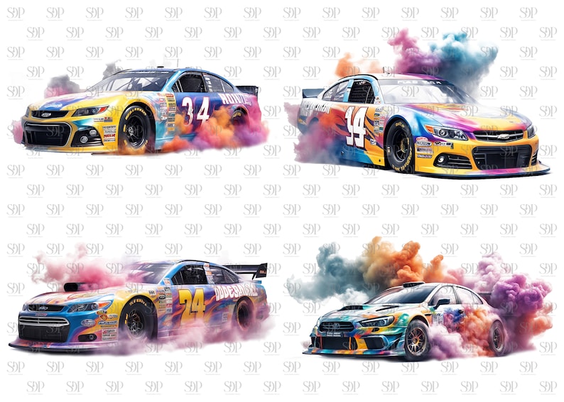 Nascar Cars PNG Bundle, Racing Graphics (commercial Use) - Etsy