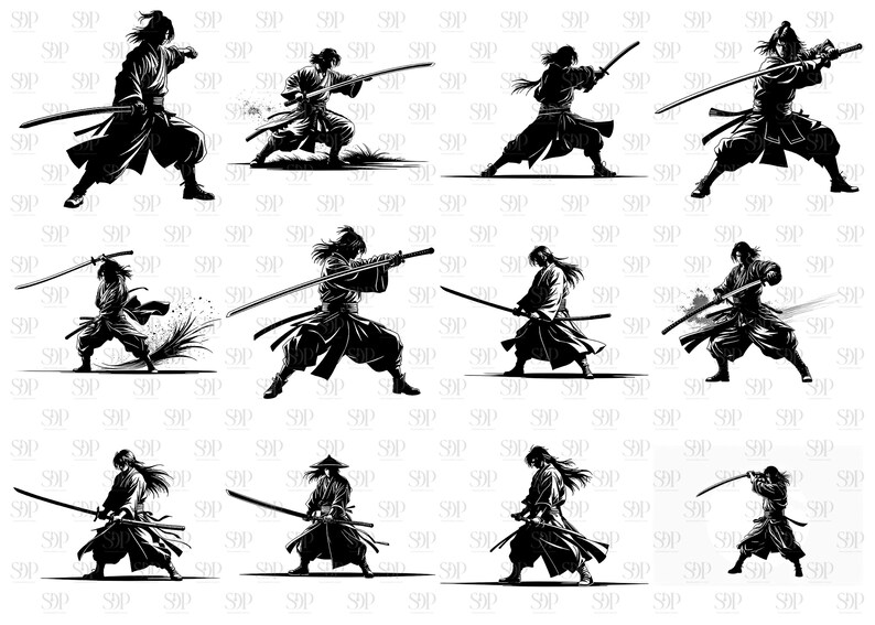 100 Samurai SVG BUNDLE, Ronin Samurai Tatto Svg,japanese Samurai Svg ...