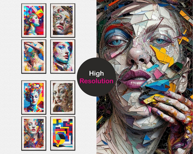 Abstract Wall Art Set of 132 , Mega Bundle ,prints Gallery Wall Set ...