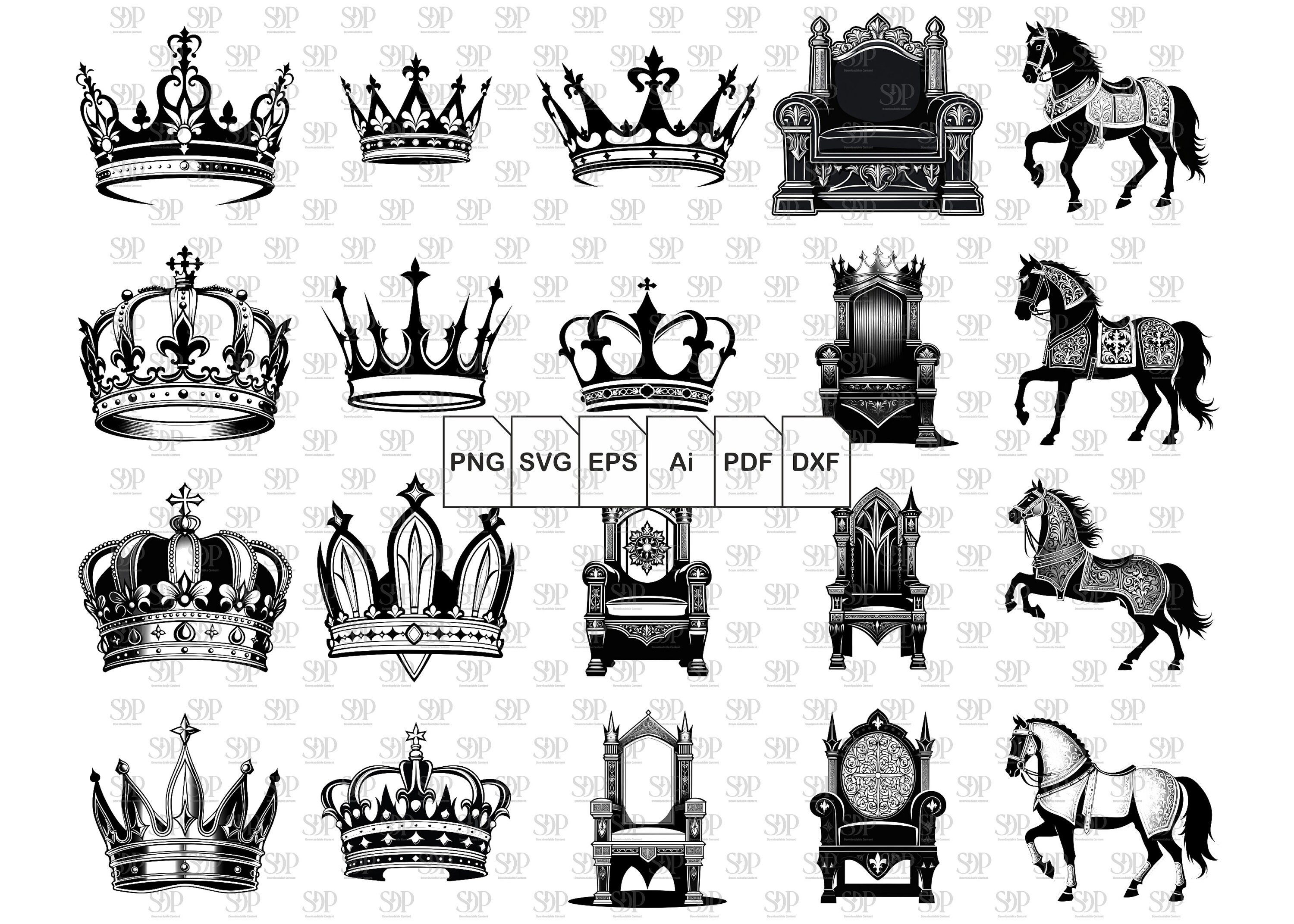 76 Medieval King SVG BUNDLE, Svg Vector File, King Cricut, Vector King ...