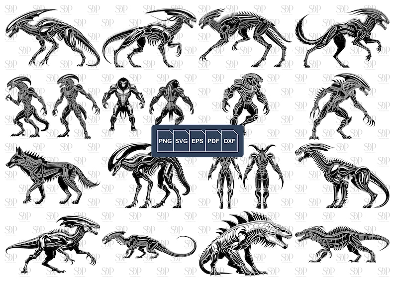 60 Predator Alien Animal SVG BUNDLE, Vector File, Predator Svg,alien ...