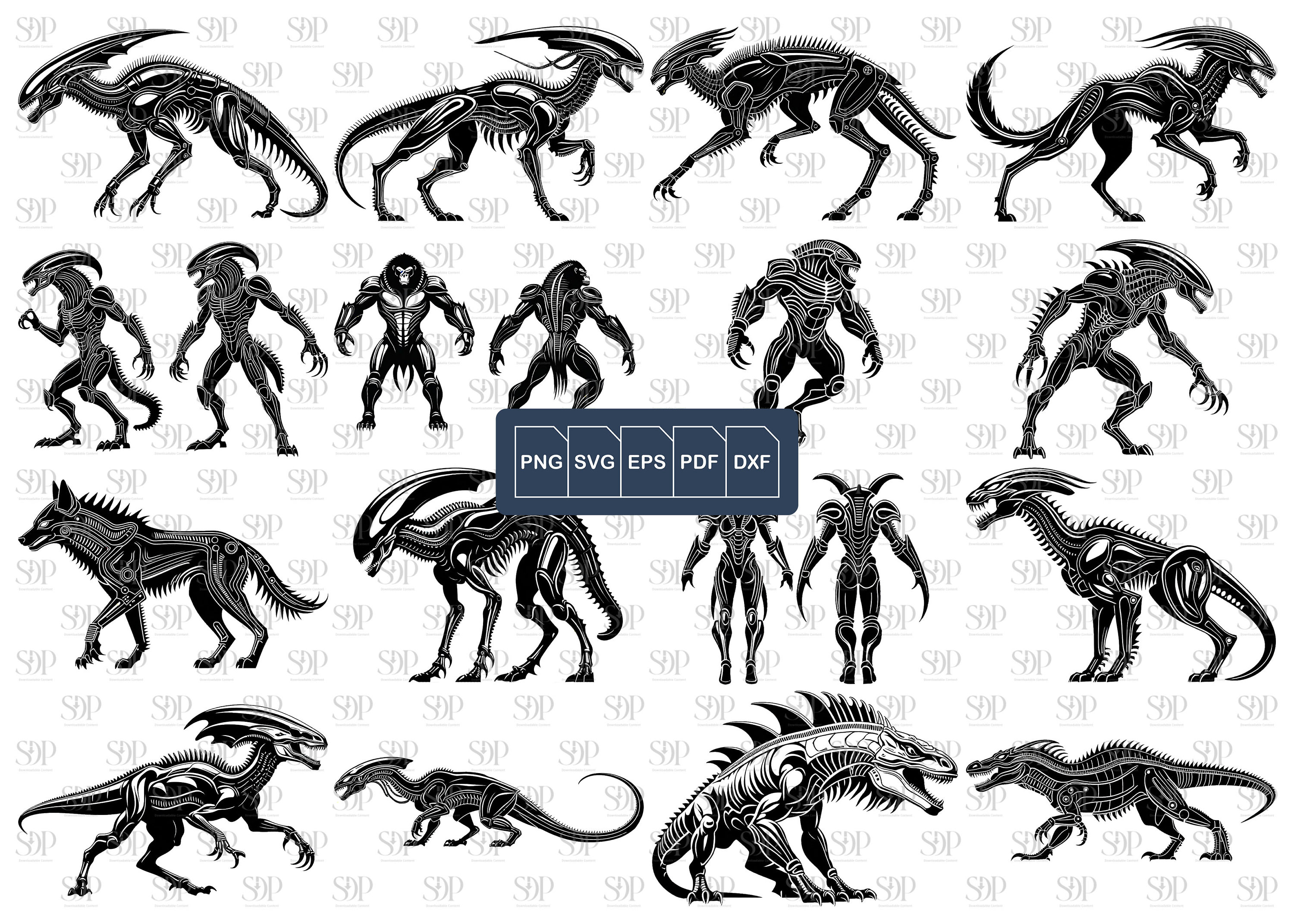 60 Predator Alien Animal SVG BUNDLE, Vector File, Predator Svg,alien ...
