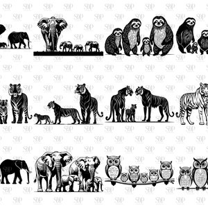 75 Animals SVG BUNDLE, Animals Family Svg, Animals Cricut, Animals ...