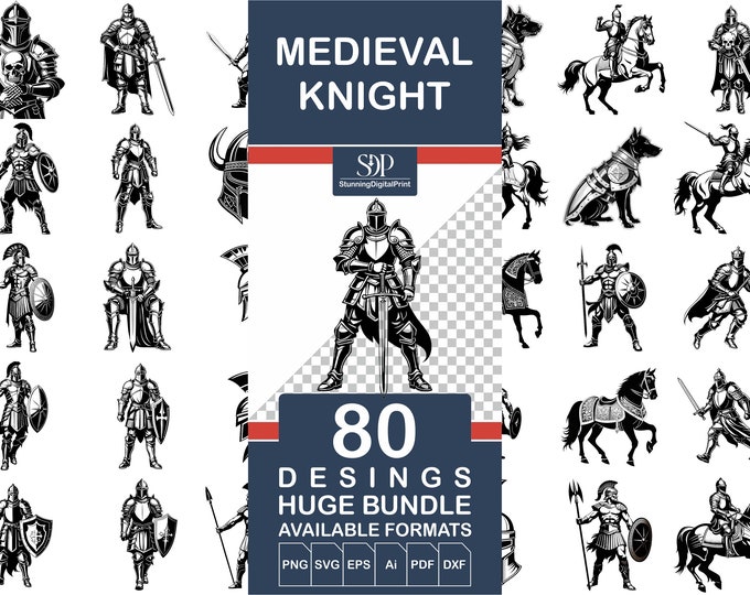 18 Knight Svg Bundle, Knight Svg, Medieval Knight Cut Files, Knight ...