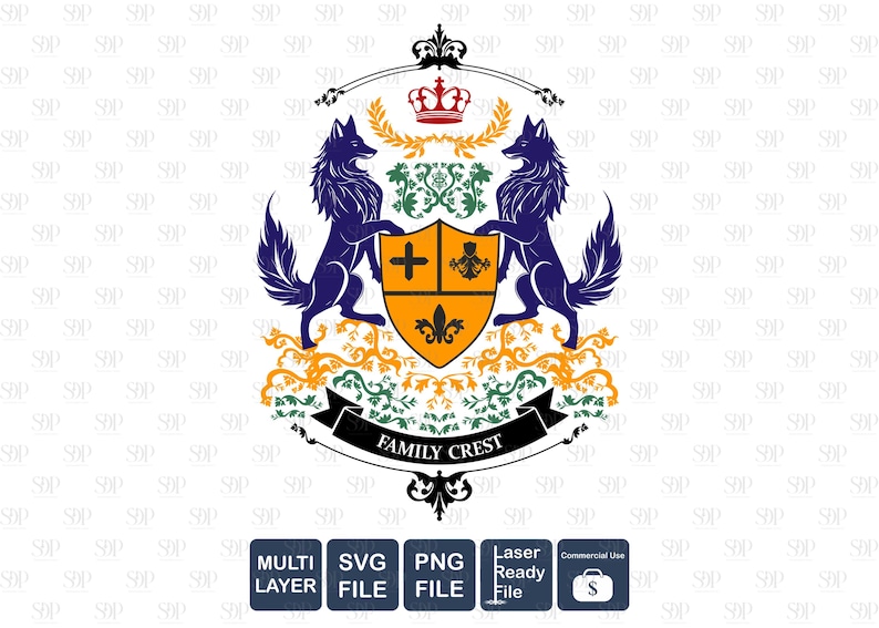 Fox Family Crest SVG Bundle: Heraldic Coat of Arms (commercial Use) - Etsy