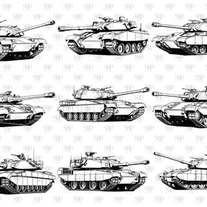 60 Panzer SVG, Militärischer Panzer Vektor-Datei, Panzer SVG, Armee ...