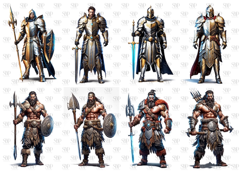 50 RPG Character PNG Bundle: Fantasy Game Art (commercial Use) - Etsy