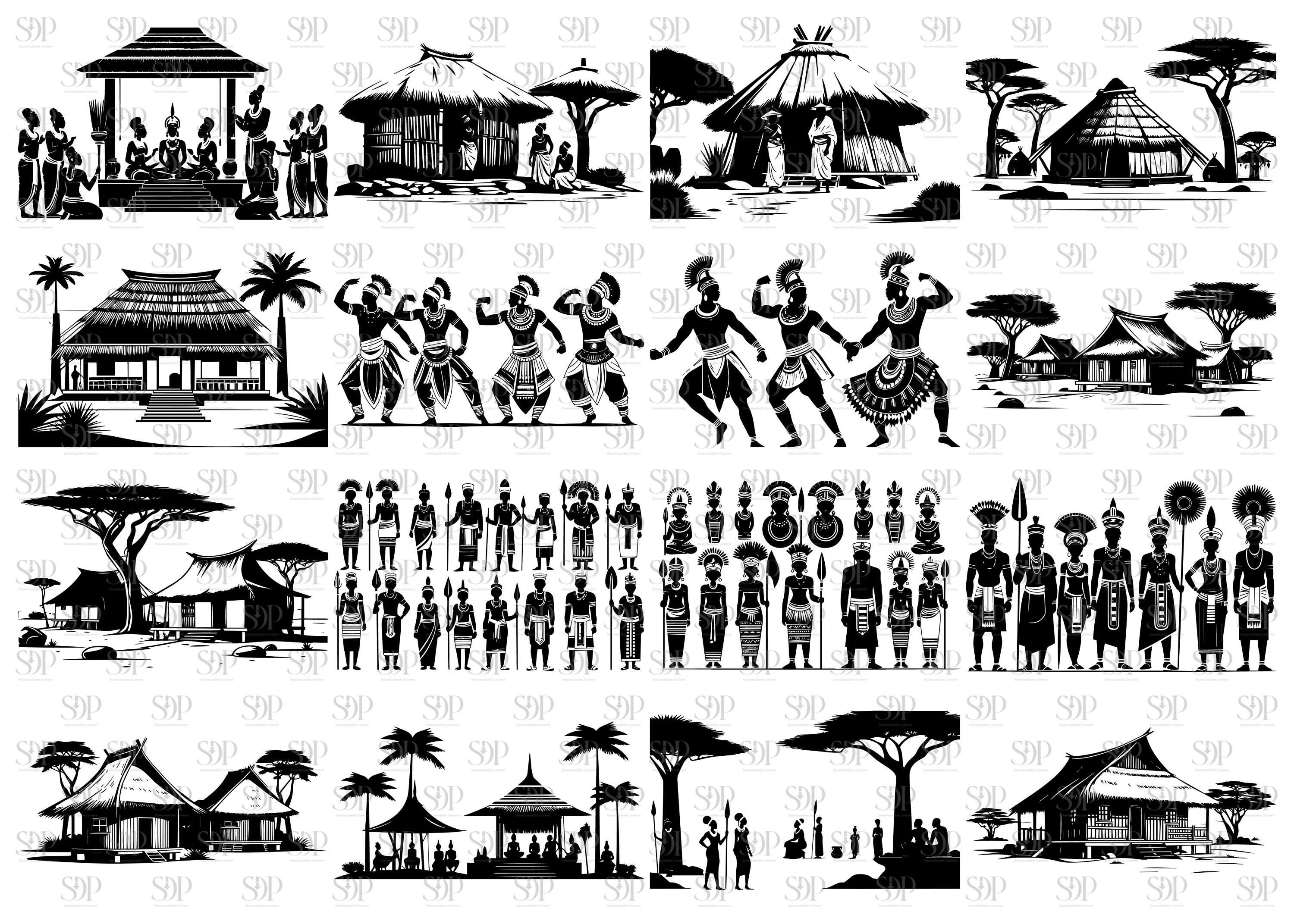 120 African SVG BUNDLE, Vector File, Africa Svg, African Clipart ...