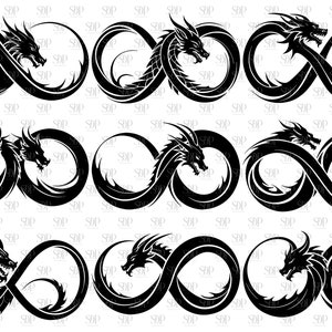70 Dragon, Infinity SVG BUNDLE, Vector File, Dragon Cricut, Vector ...