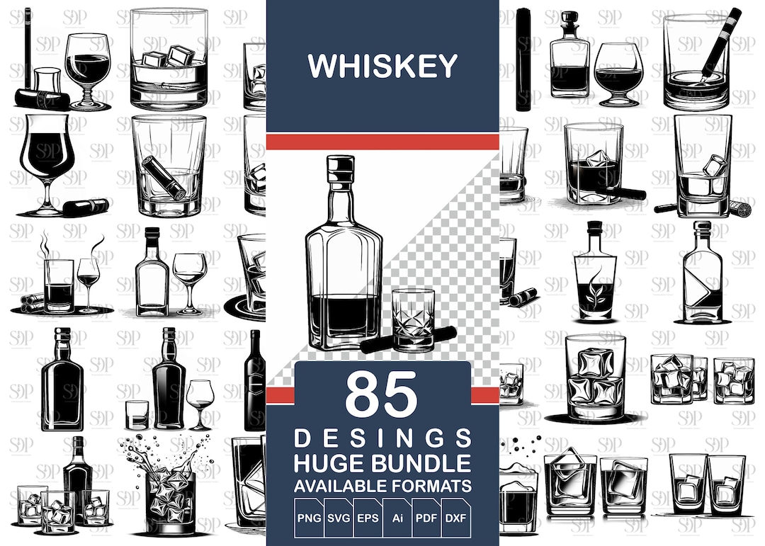 Whiskey SVG Bundle: 85 Designs (digital Download) - Etsy