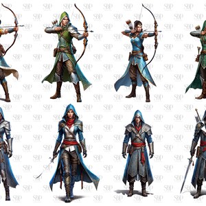 50 RPG Character PNG Bundle: Fantasy Game Art (commercial Use) - Etsy