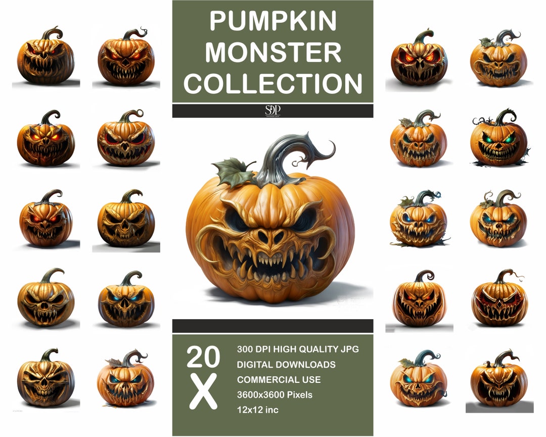 Watercolor Pumpkin Clipart, Cute Clipart,spooky Pumpkin Cliparts ...
