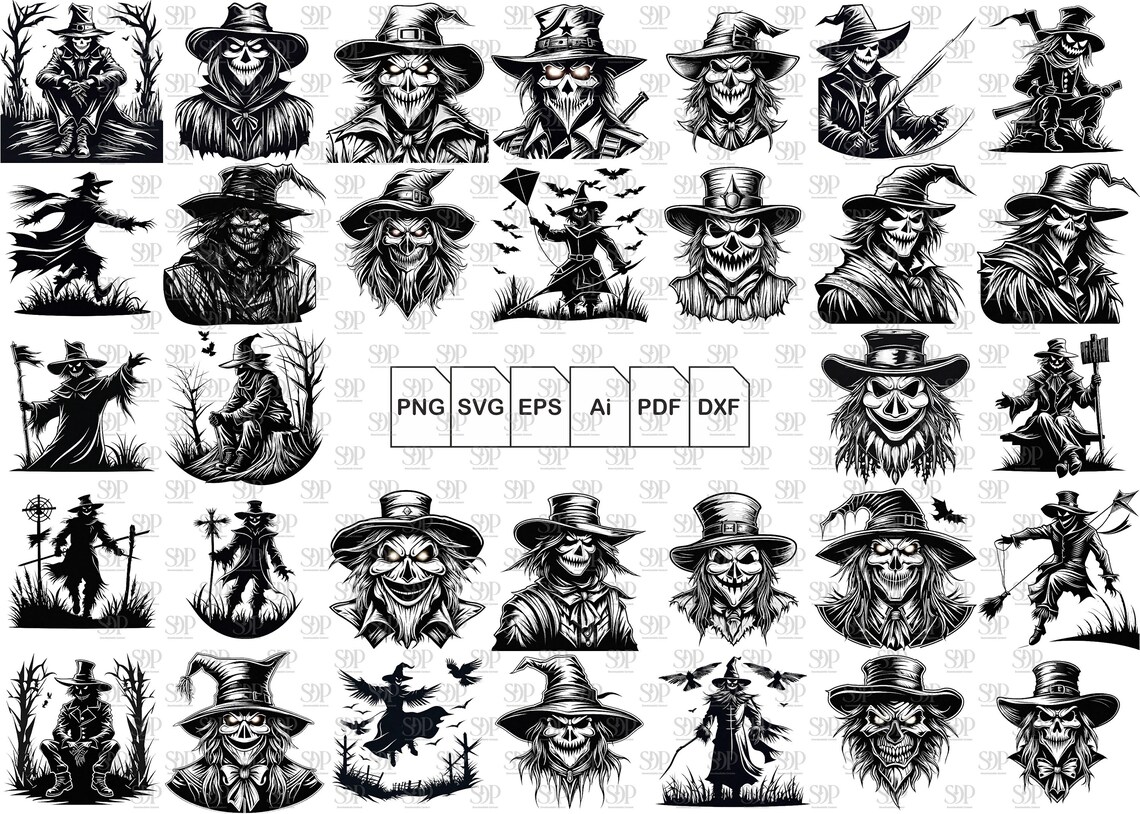 Scary Scarecrow SVG Bundle: 130 Vector Designs (commercial Use) - Etsy