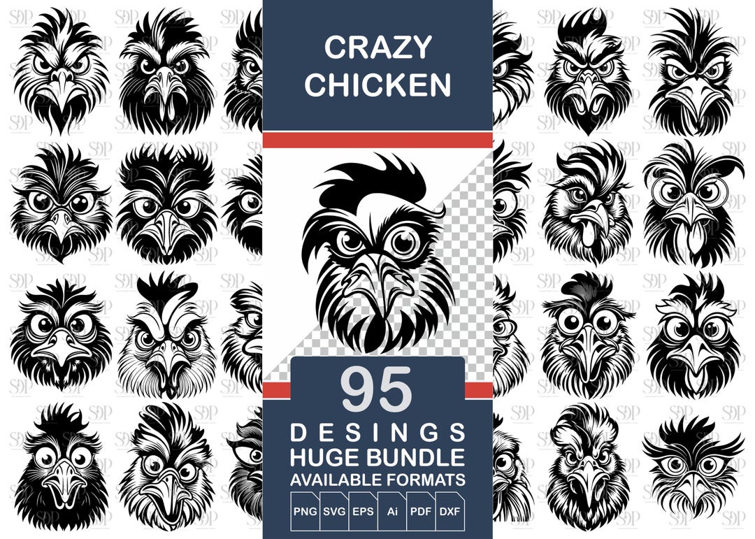 Chicken Svg,chicken Svg Bundle,cartoon Chicken Svg,funny Chicken Svg ...
