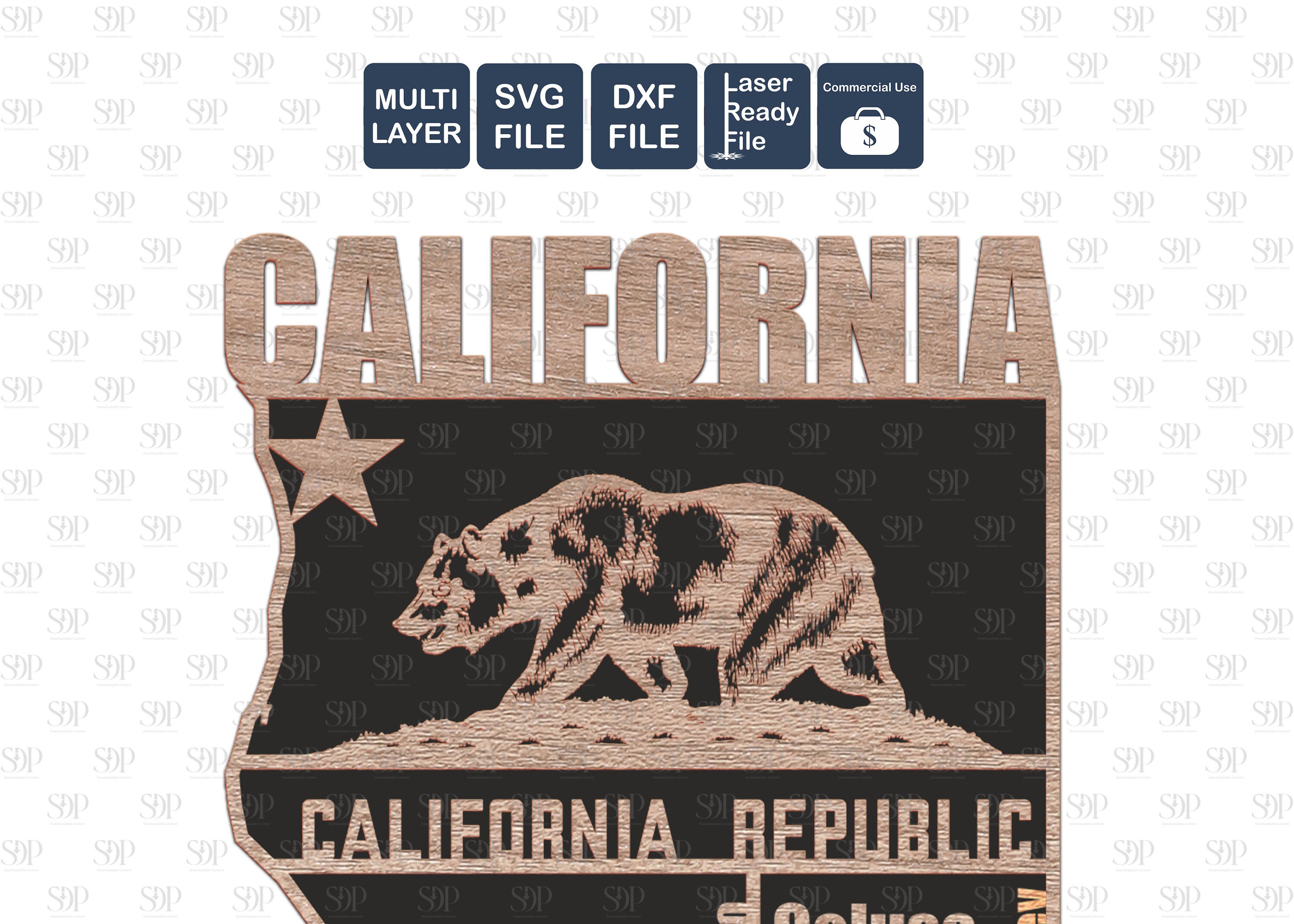 California Maps Svg, California Vector File,multi Layered California ...