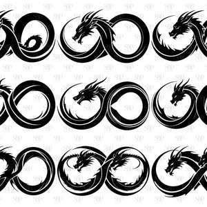 70 Dragon, Infinity SVG BUNDLE, Vector File, Dragon Cricut, Vector ...