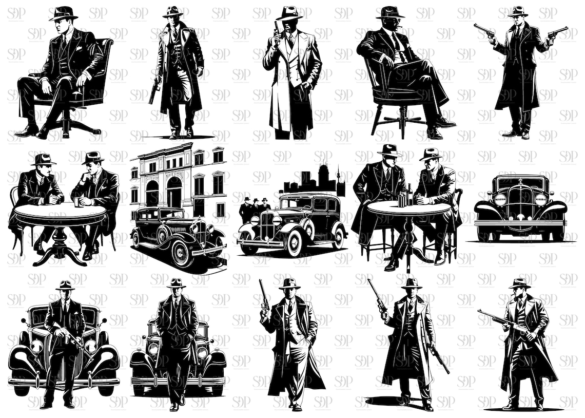 Mafia Gangster SVG Bundle: 120 Vector Designs (commercial Use) - Etsy ...