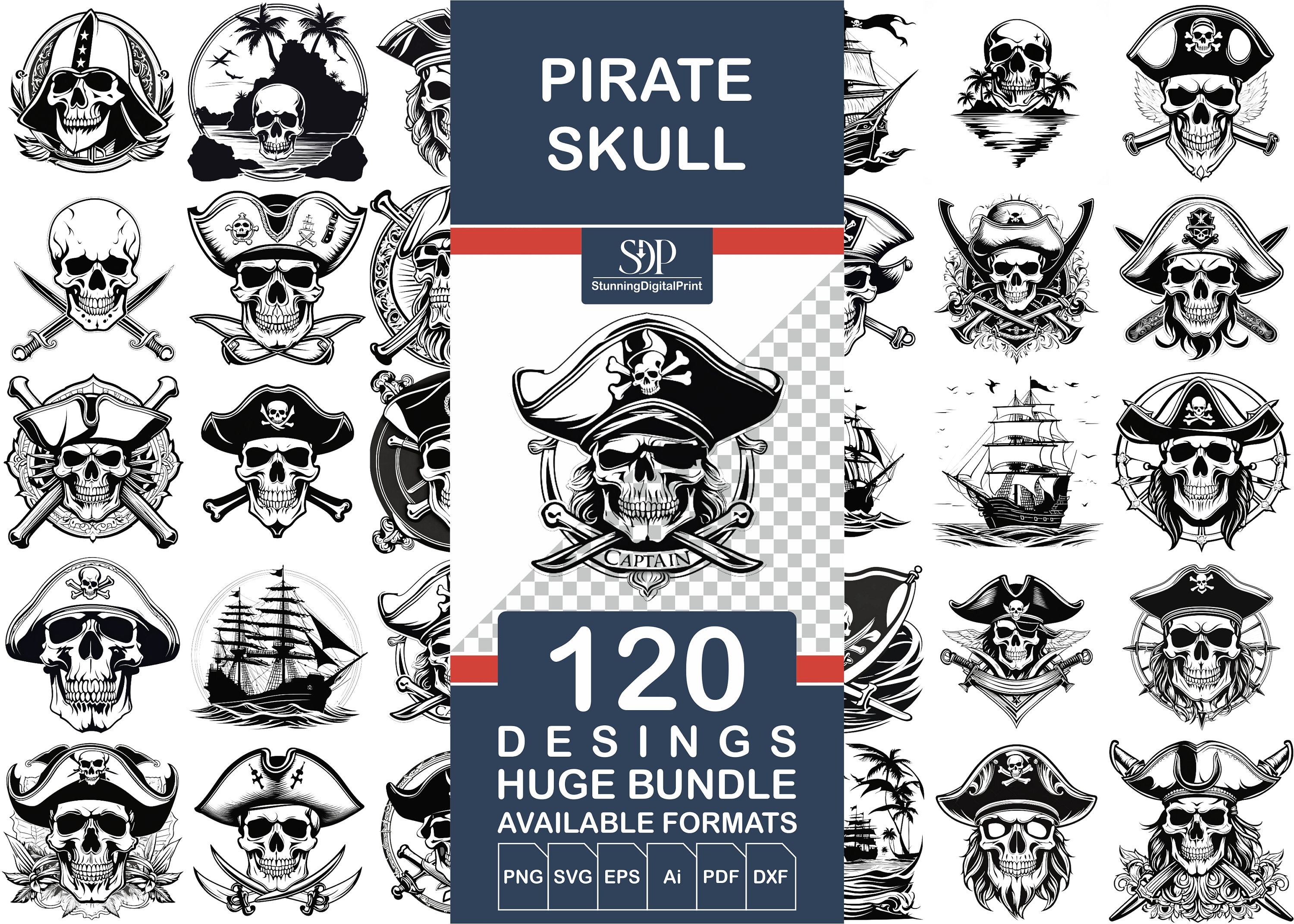 120 Pirate Skull SVG Bundle,pirate Svg,pirate Cut Files,pirate ...