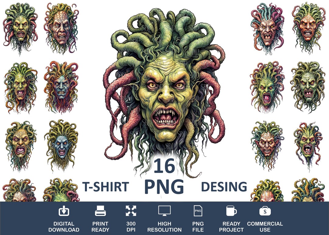 16 Medusa Png Bundle,high Quality Png,transparent Png,medusa Clipart ...