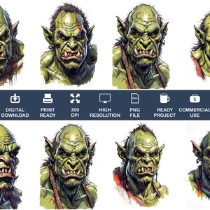 16 Orc Png Bundle,high Quality Png,transparent Png,orc Clipart,orc ...