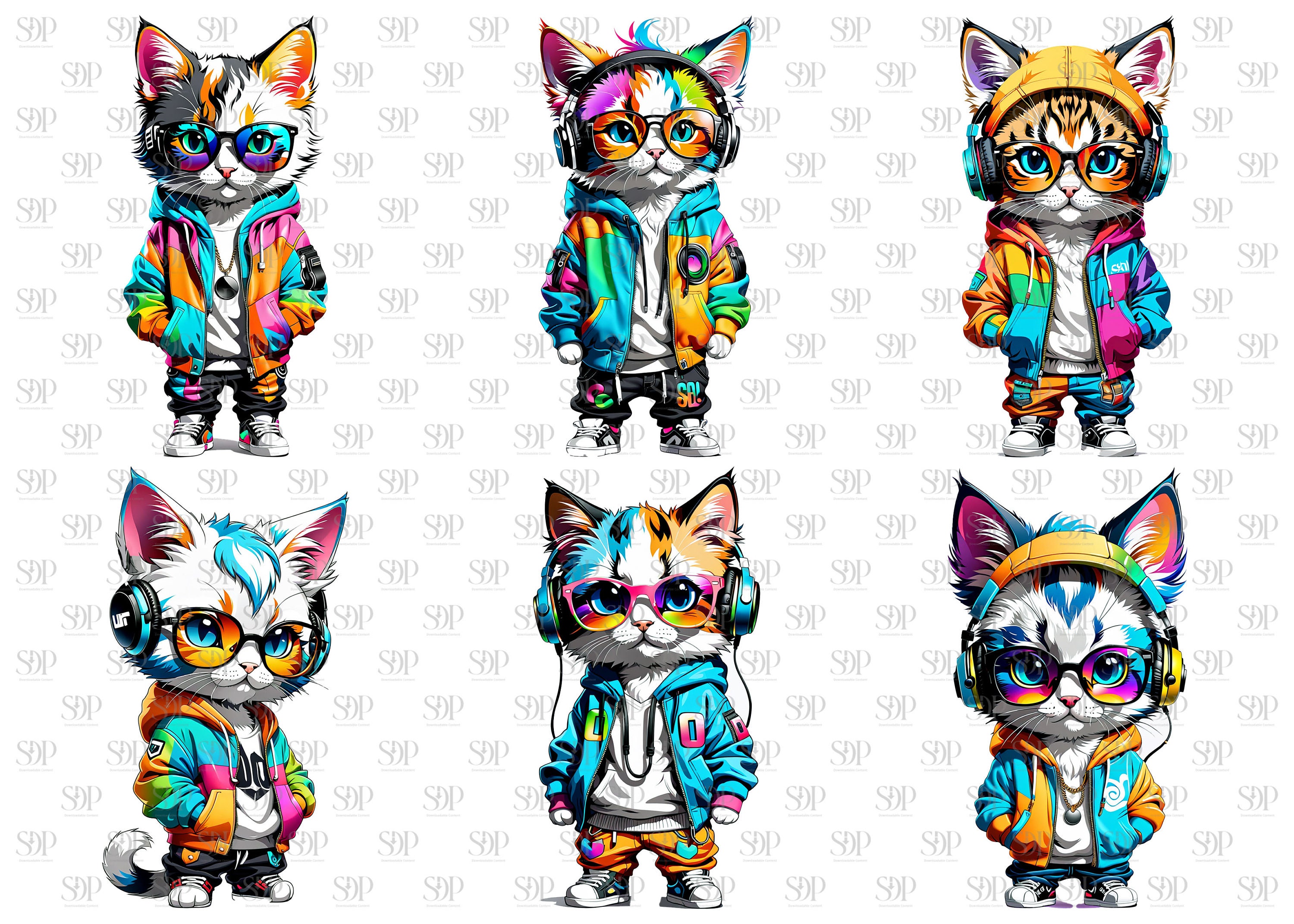 24 Hip Hop Cat, Png Bundle,cat High Quality Png,cat Transparent Png ...